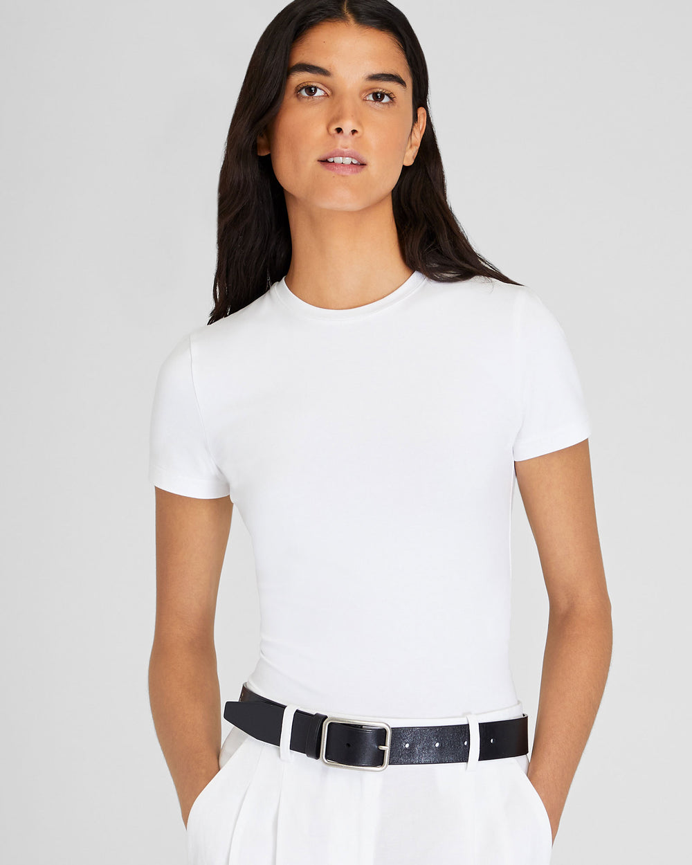 Women's White Contour Tee | Club Monaco Corp, CA US
