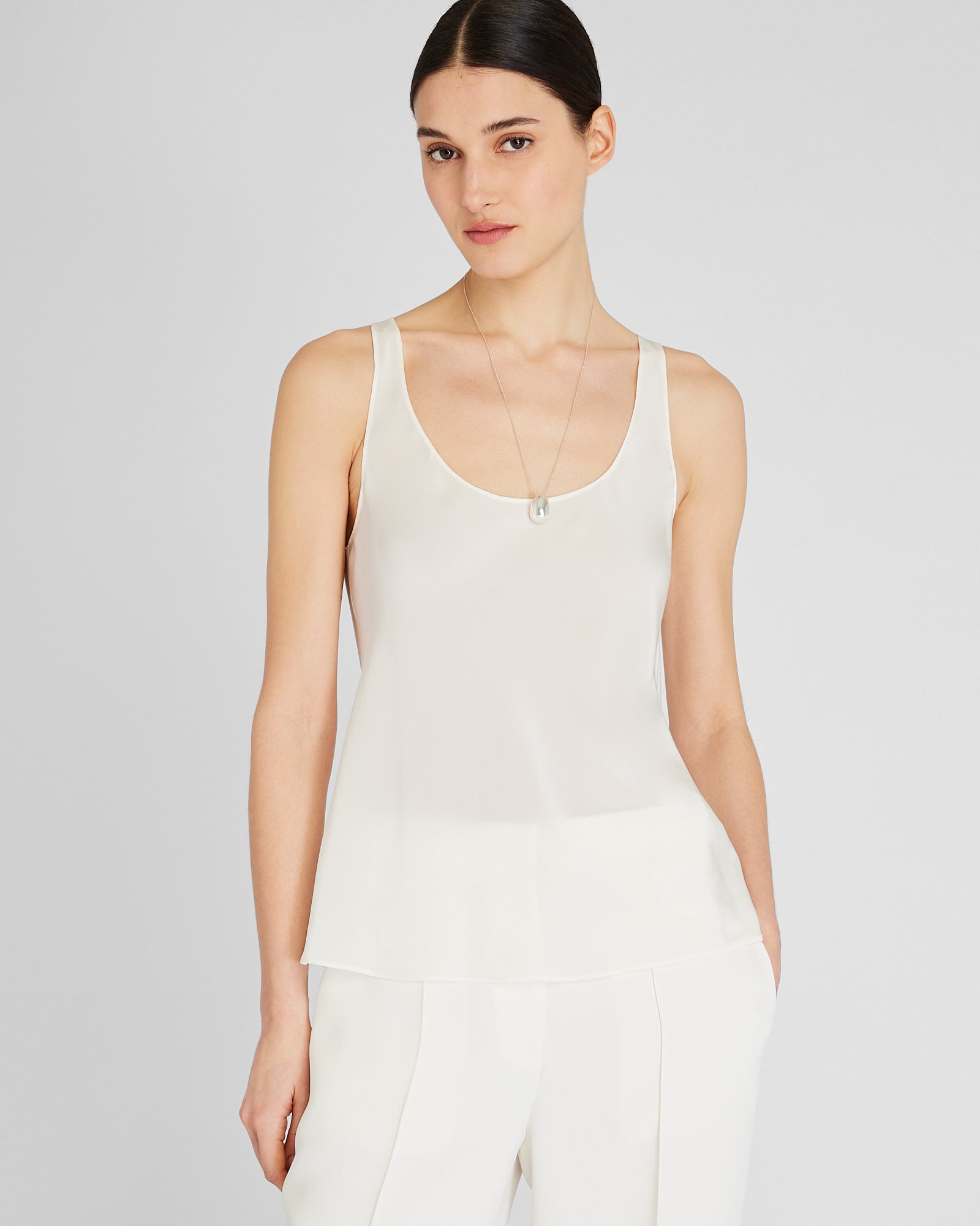 Women's Ecru Silk Racerback Cami | Club Monaco Corp, CA US