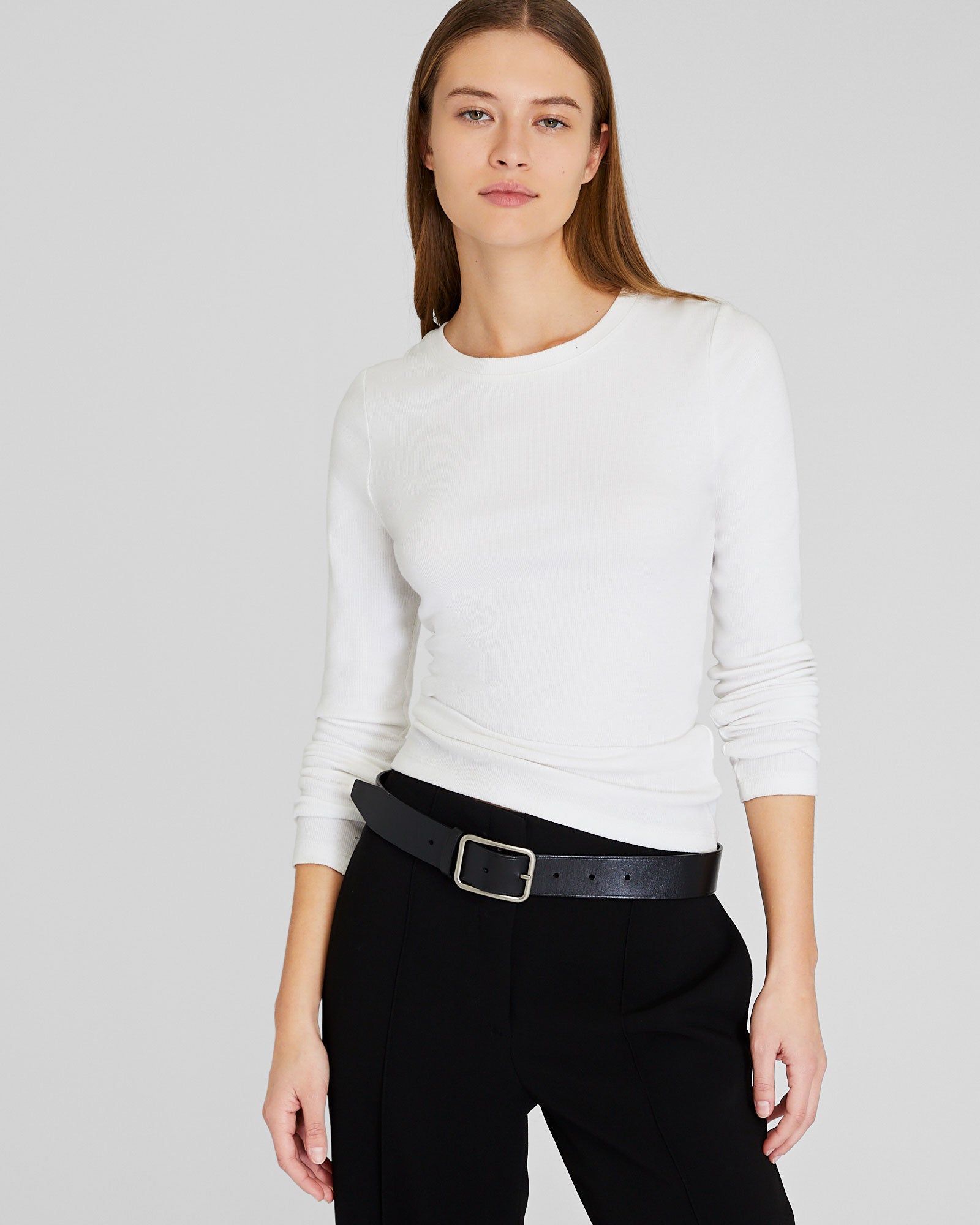Women's White Carolena Top | Club Monaco US