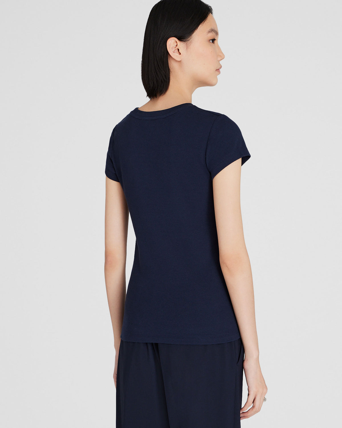 Women's Navy Bowee Tee | Club Monaco US