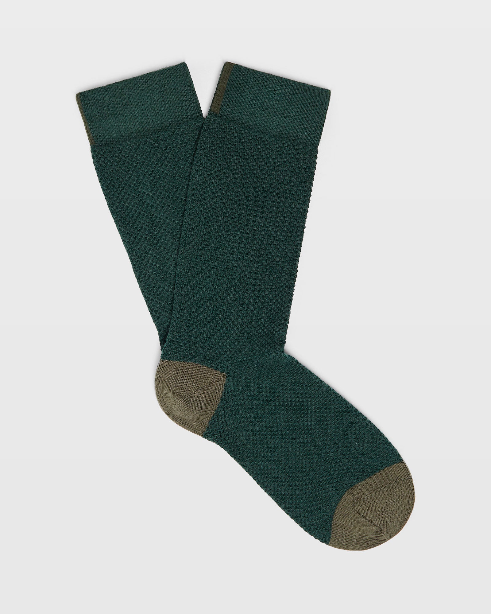 Men's Green CM Piqué Socks | CLUB MONACO US