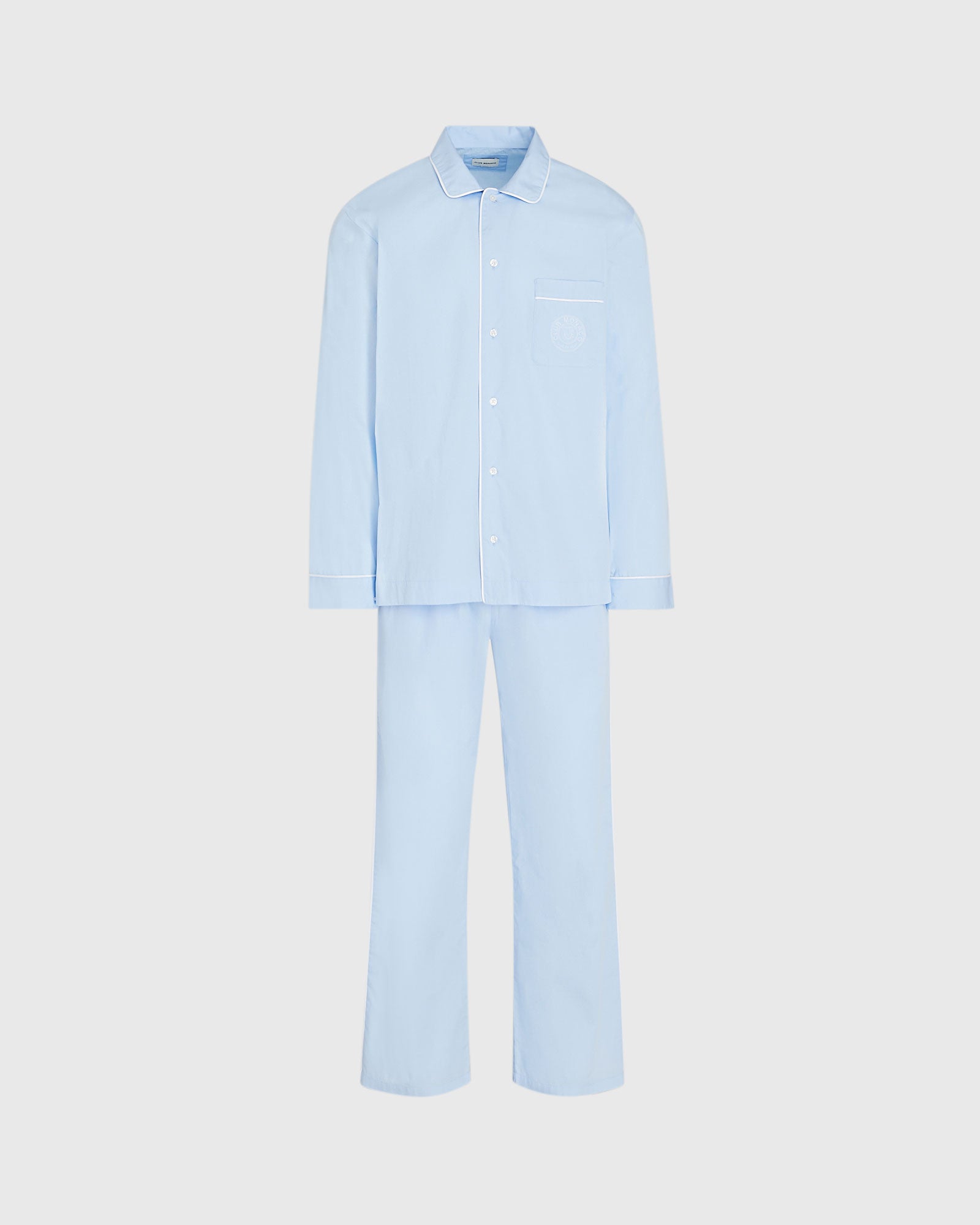 Men's Light Blue Crest Pajama Set | CLUB MONACO US