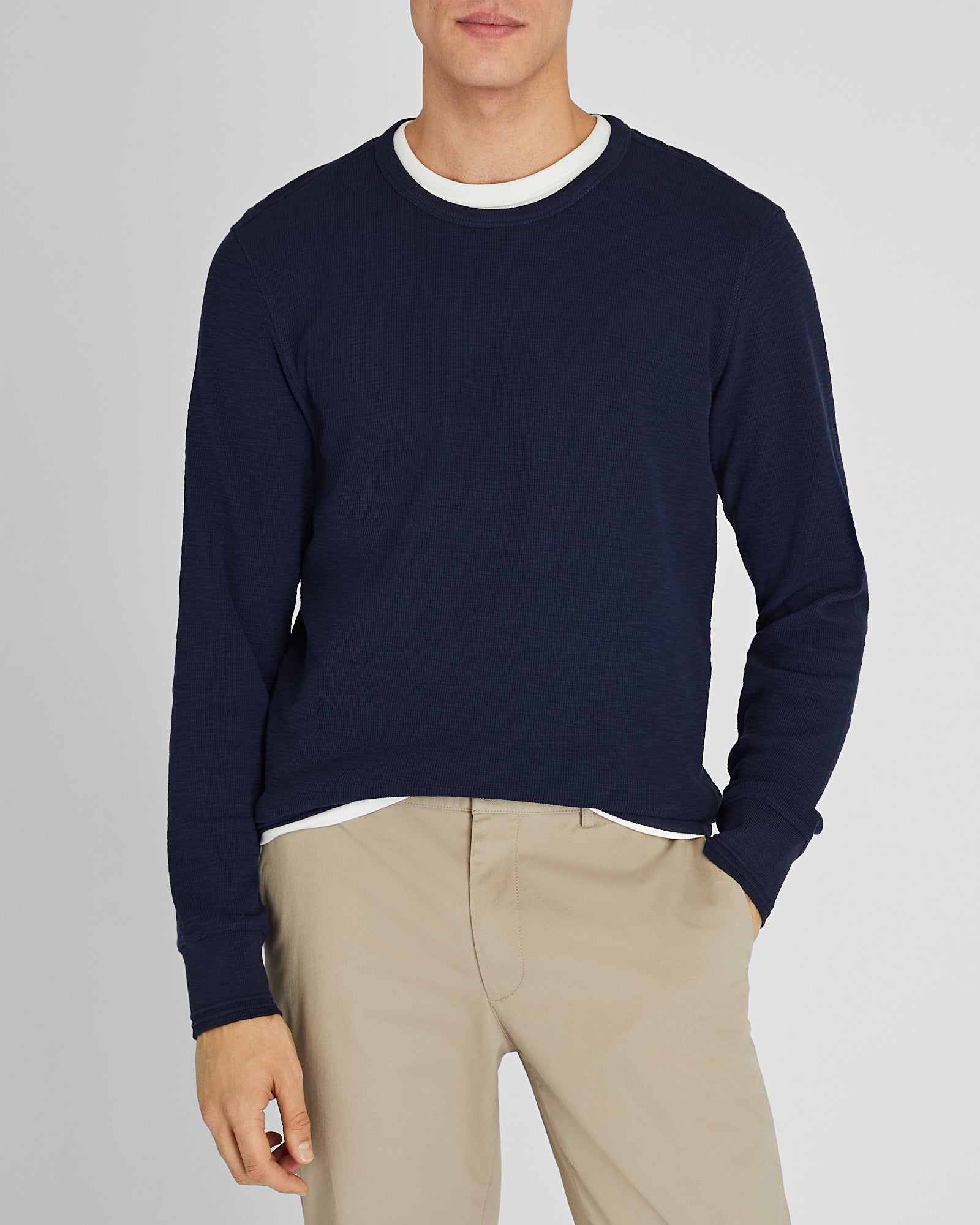 Men's La Mer Long-Sleeve Ribbed Slub Tee | Club Monaco Corp, CA US